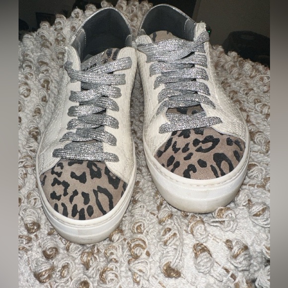 P448 | Shoes | P448 Thea Python Roccia White Leather Platform Sneakers ...